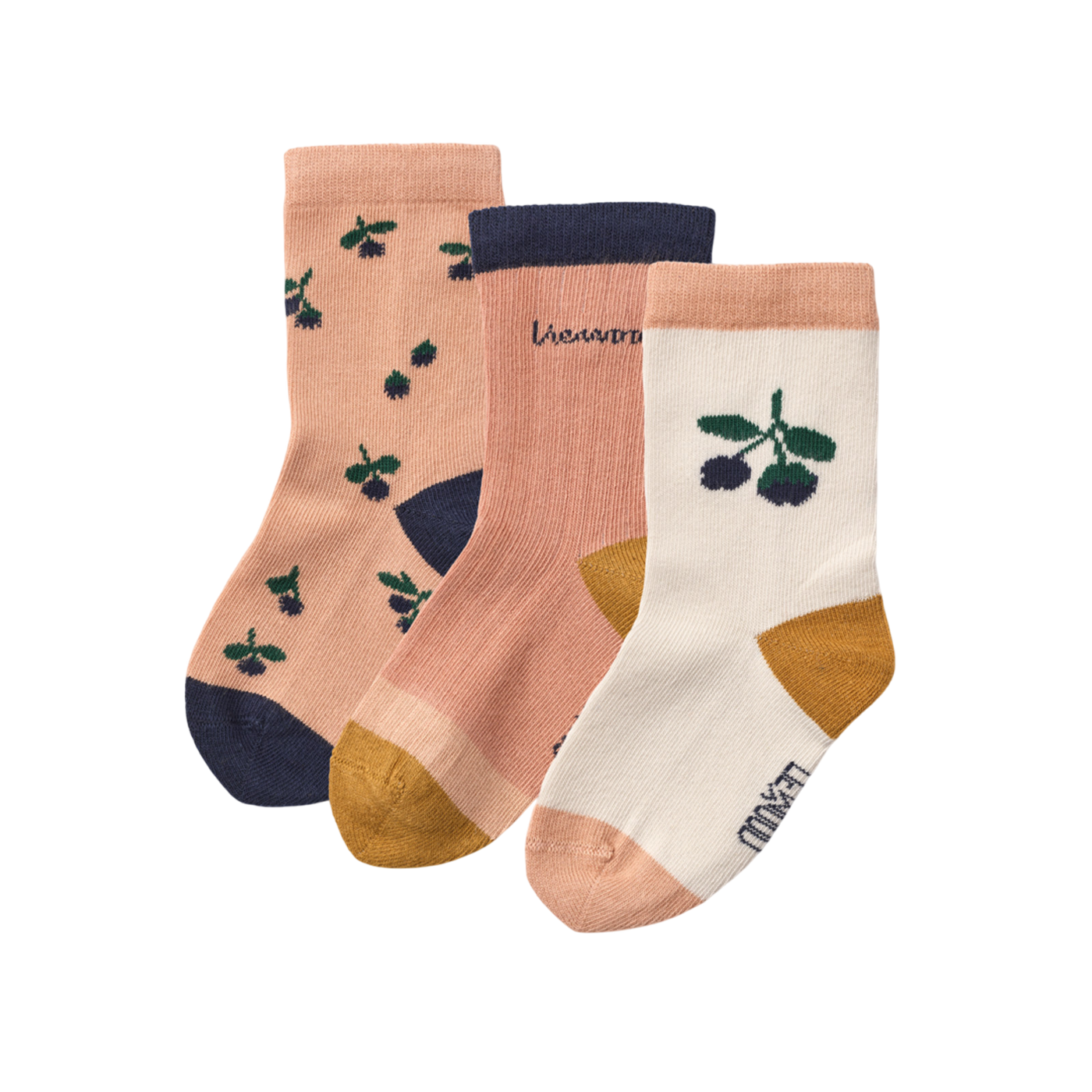 Socks set of 3 Silas Berry Pale Tuscany