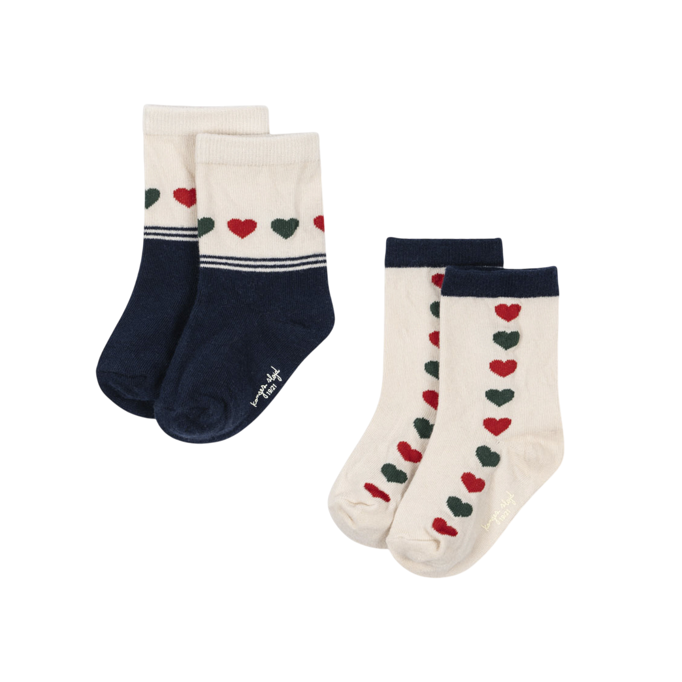 Socks set of 2 Jacquard Heart Mix