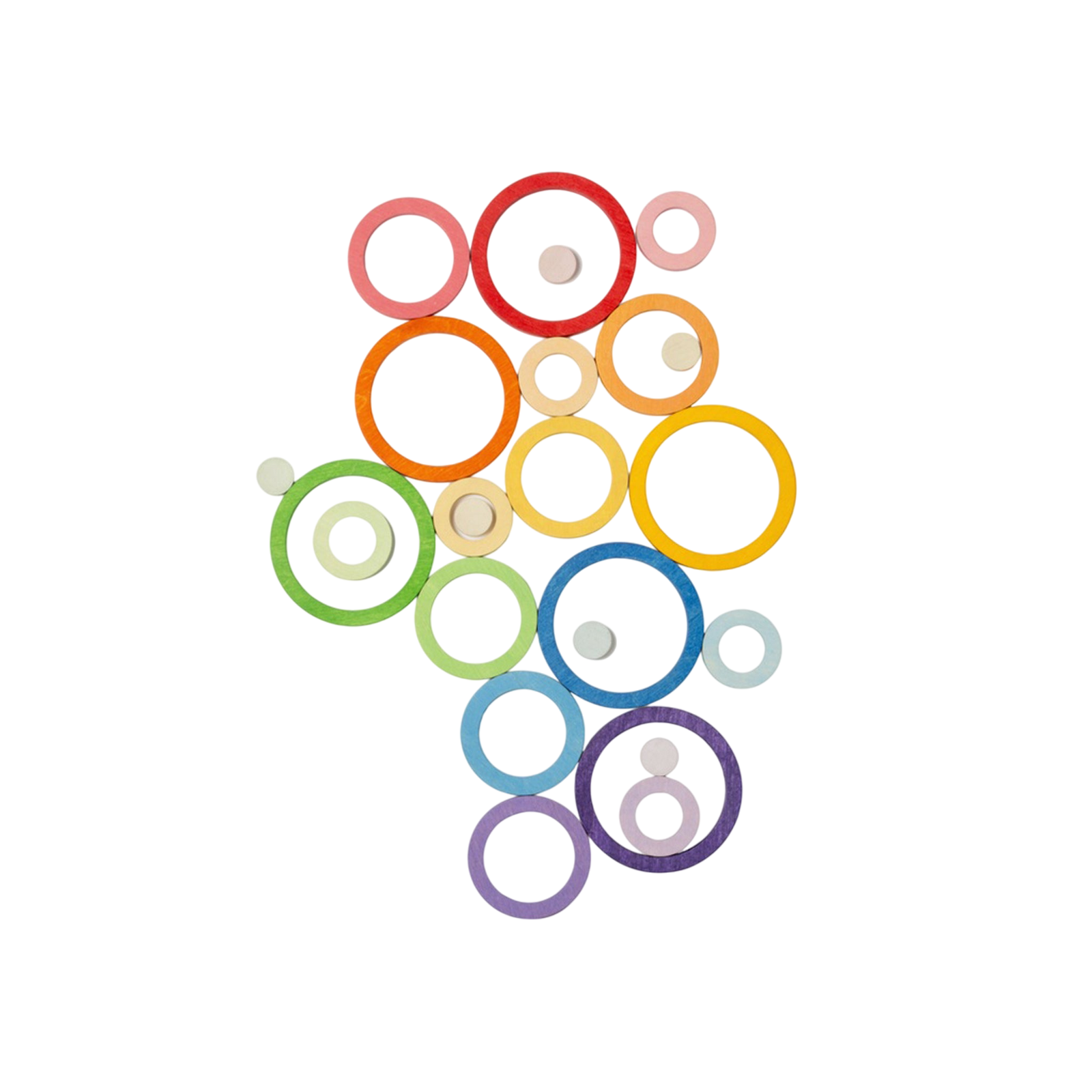 Wooden rings 24 pieces nesting rings Grapat