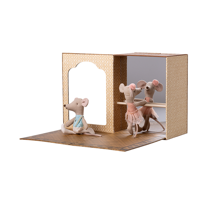 Maileg ballet mice dance studio little sister and little brother