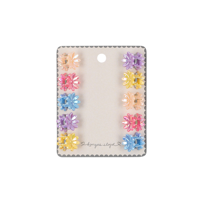 Hair clips 10-pack Mini Flower Multi